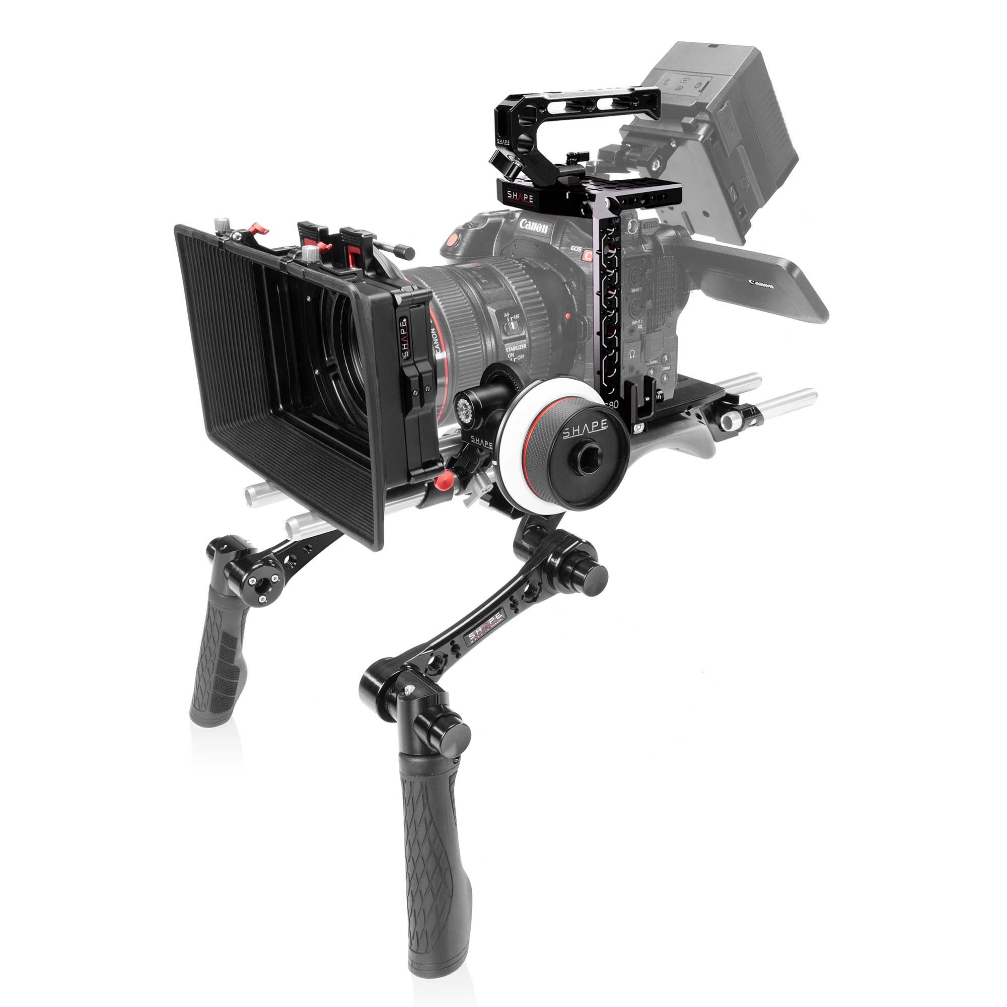 Ensemble Support Épaule SHAPE avec Matte Box et Follow Focus pour Canon EOS C80 | SHAPE wlb