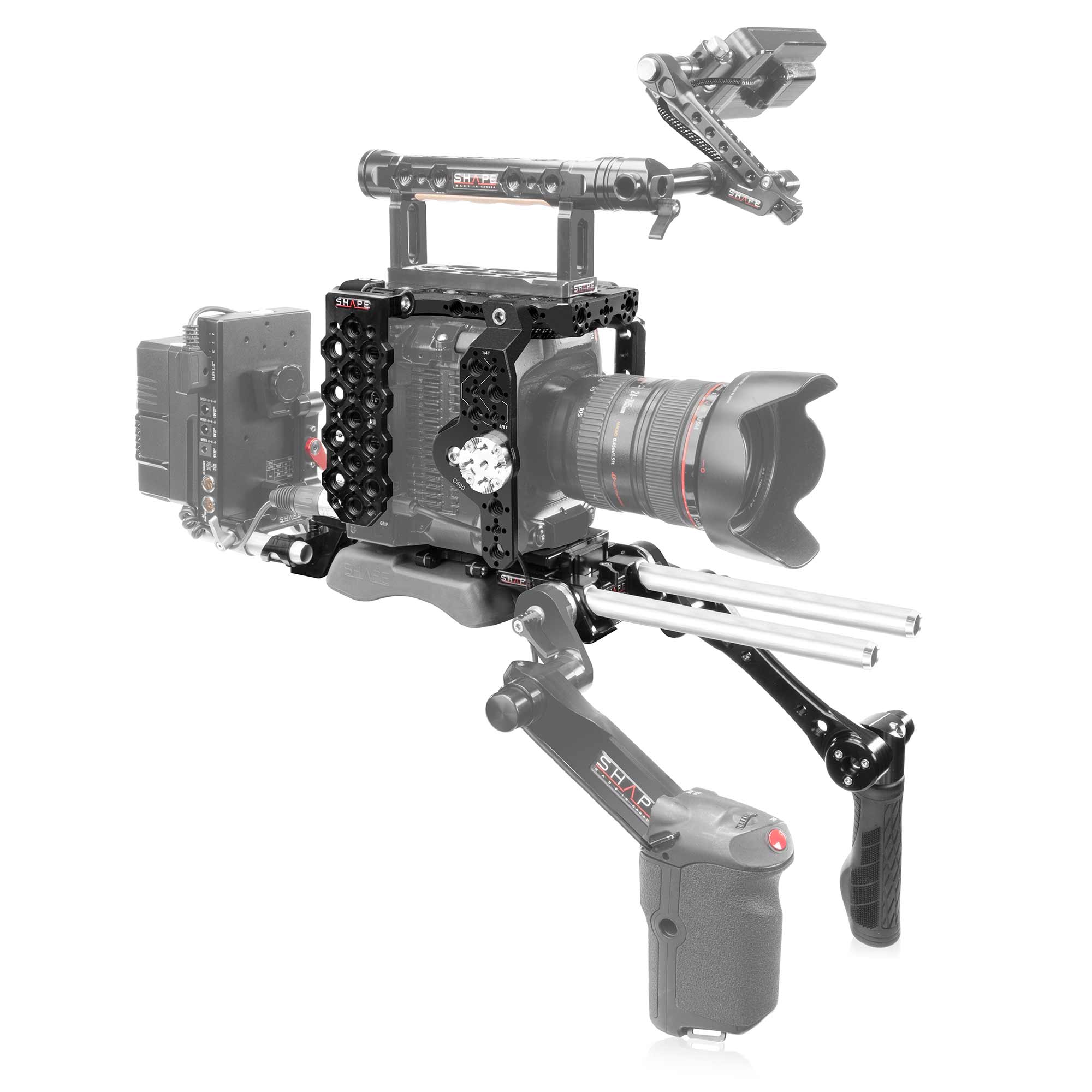 SHAPE Camera Cage Baseplate avec poignée pour Canon C400 (Pré-commande ...